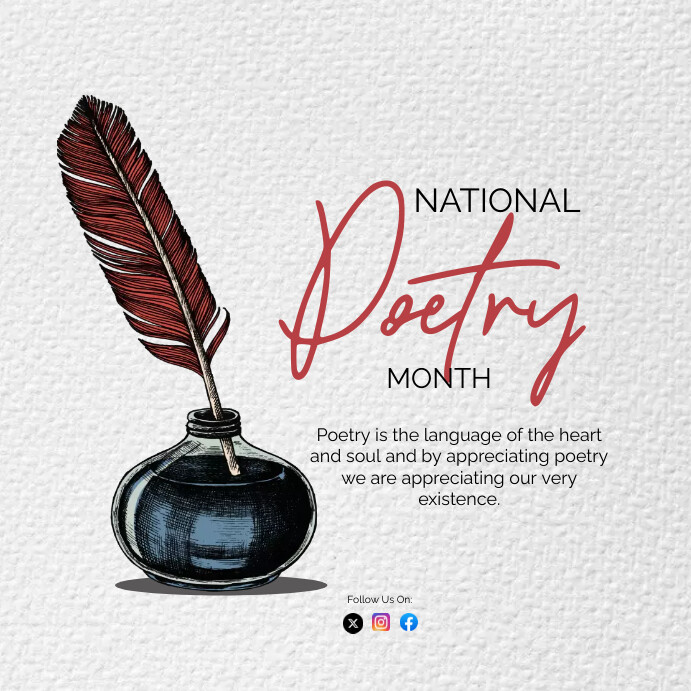 Nation Poetry Month Template | PosterMyWall
