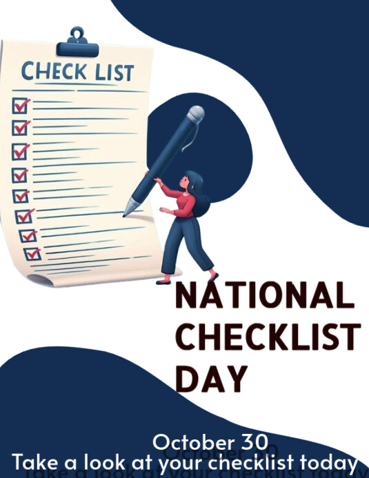 National ️ checklist Day flyer template design | PosterMyWall