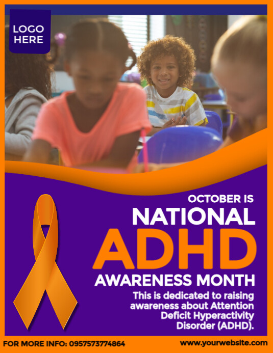 National ADHD Awareness Month Flyer Template | PosterMyWall