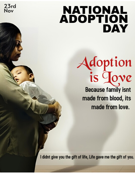 Copy of National adoption day | PosterMyWall