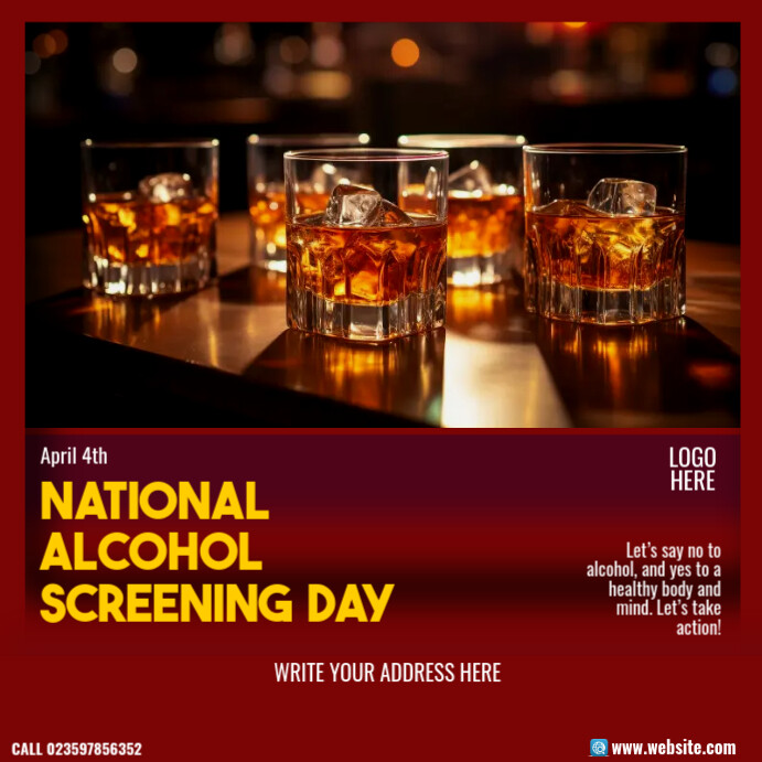 Copy of national alcohol screening day | PosterMyWall