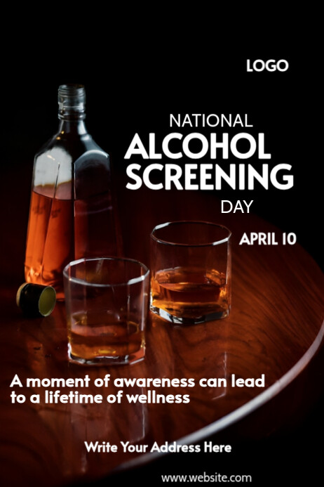 Plantilla de National Alcohol Screening Day Template Poster | PosterMyWall