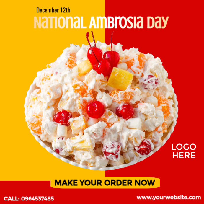 Plantilla de national ambrosia day | PosterMyWall