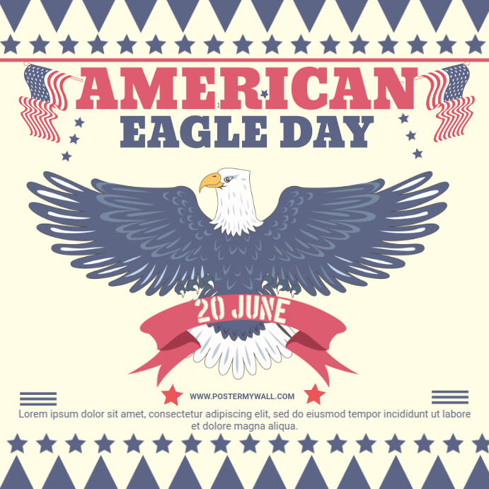 National American Eagle Day Template | PosterMyWall