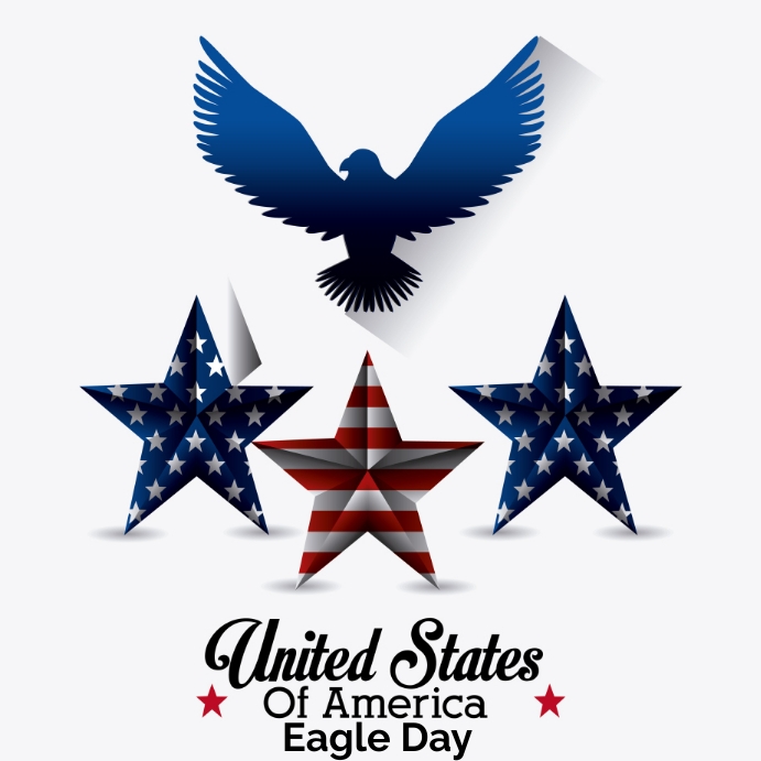 National American Eagle Day illustration Template | PosterMyWall