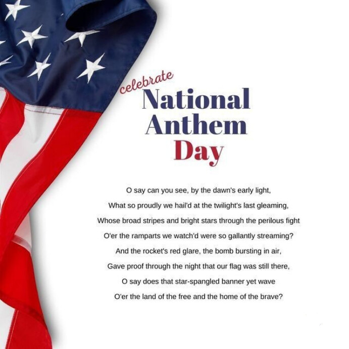 National Anthem day celebration Template | PosterMyWall