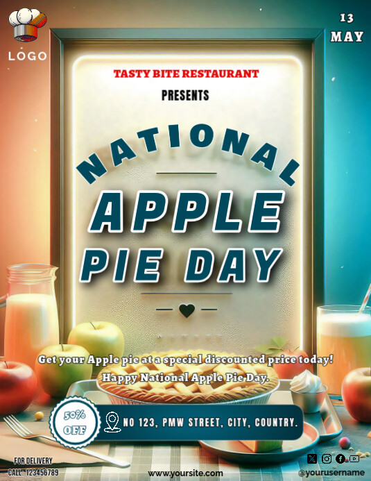 Plantilla de National Apple Pie Day | PosterMyWall