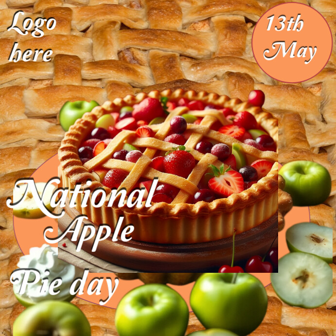 Copy of National Apple pie day | PosterMyWall