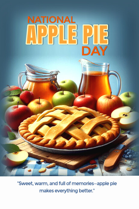 Copy of National Apple pie day | PosterMyWall
