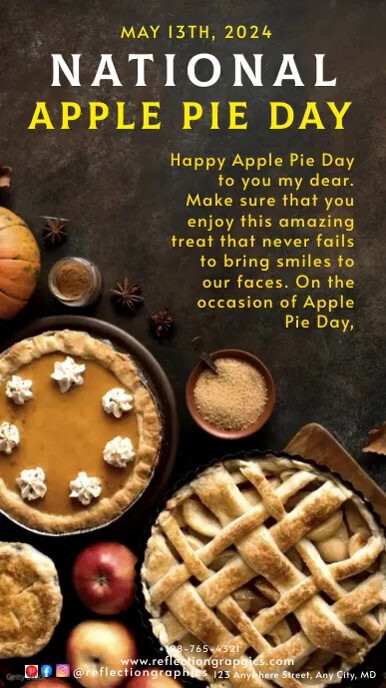 National Apple Pie Day Template | PosterMyWall