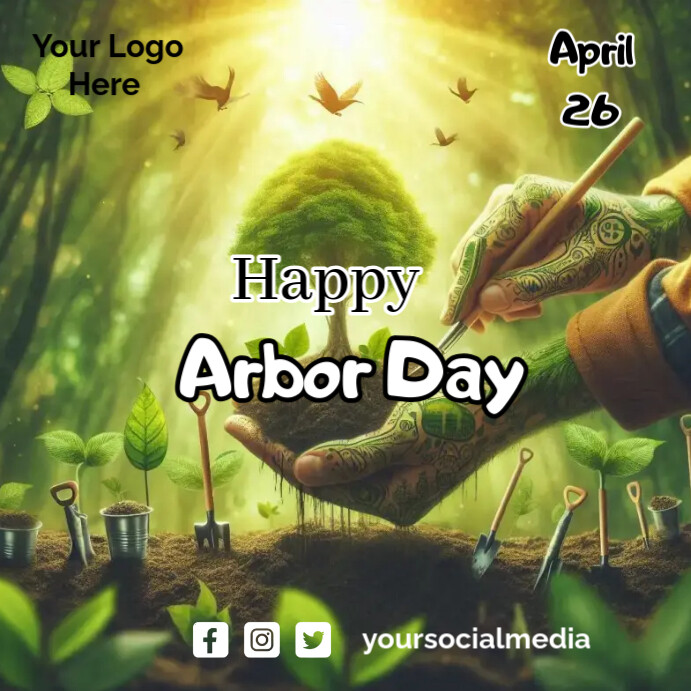 Plantilla de National Arbor Day Tree Planting Post | PosterMyWall