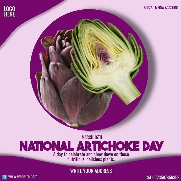 Copy of national artichoke day | PosterMyWall