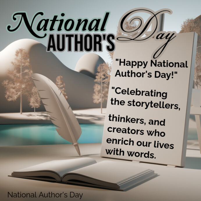 National Author's Day Template | PosterMyWall