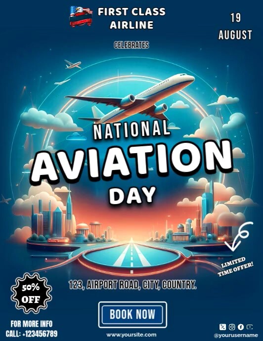 National Aviation Day Template | PosterMyWall