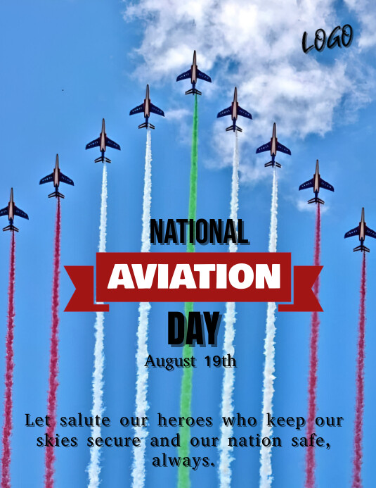 Modèle National aviation day | PosterMyWall