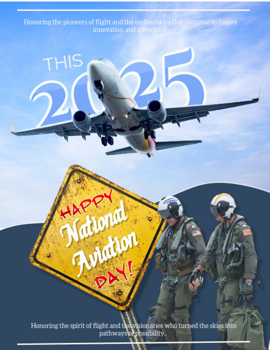 National Aviation Day Flyer (Us Letter) Template | PosterMyWall