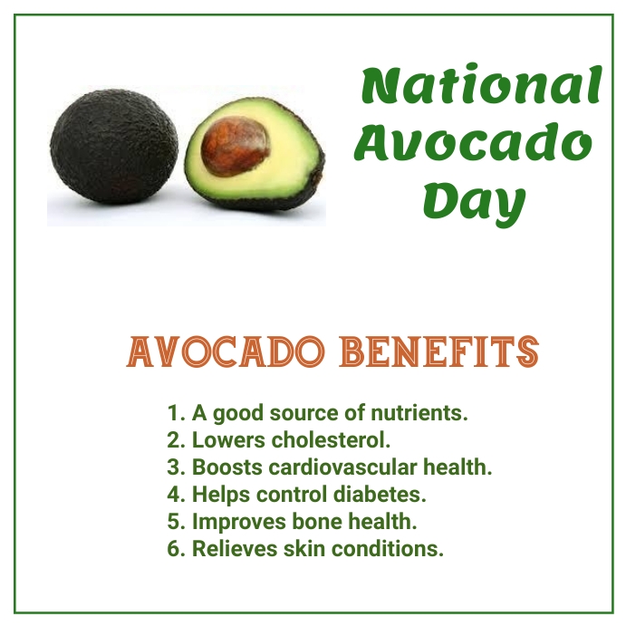national avocado day Template | PosterMyWall