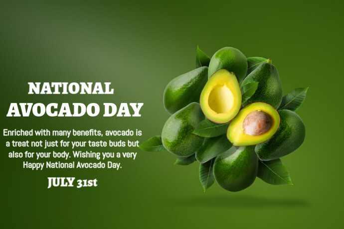 National avocado day flyer template design | PosterMyWall