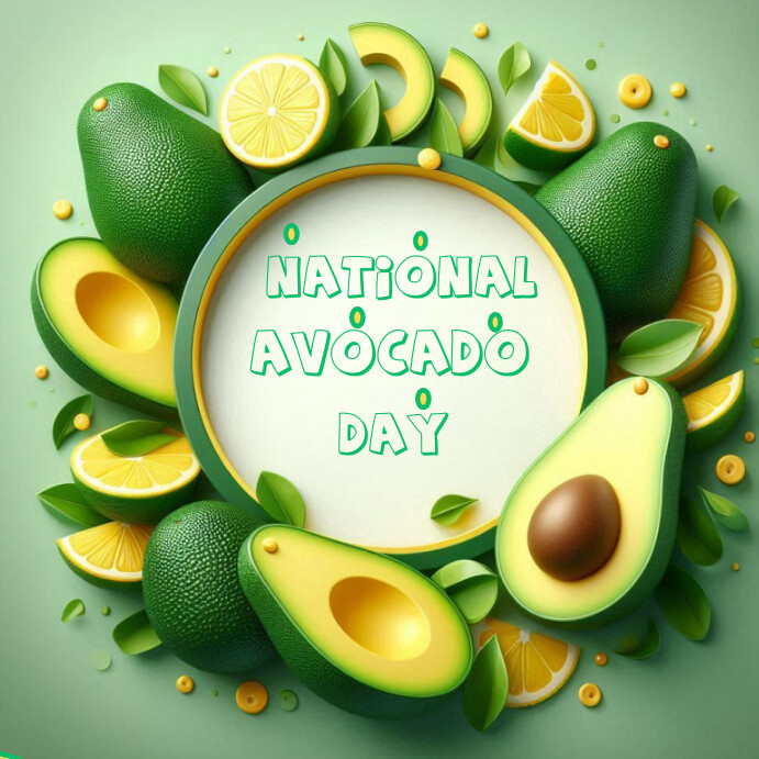 National Avocado Day Instagram Post and Flyer Template | PosterMyWall