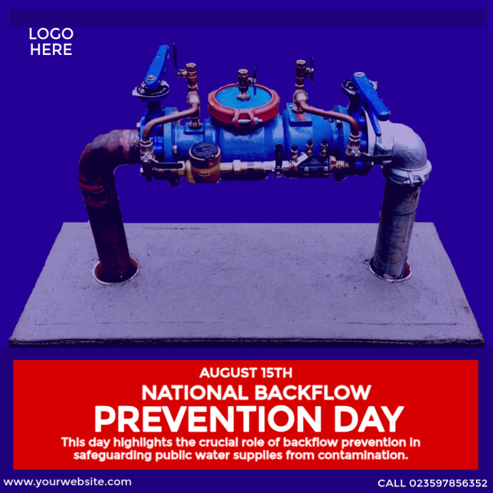 National Backflow Prevention Day Templat | PosterMyWall