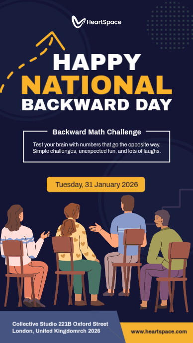 National Backward Day Poster Template | PosterMyWall