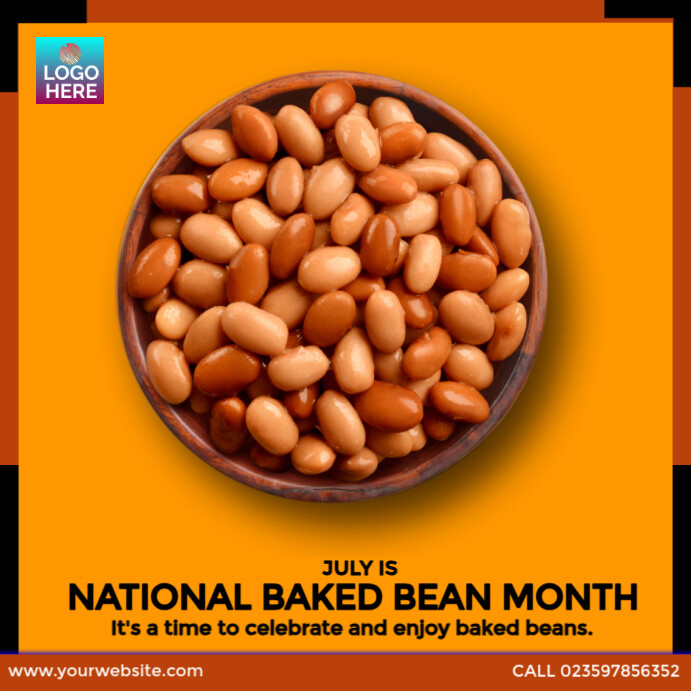 National Baked Bean Month Template | PosterMyWall