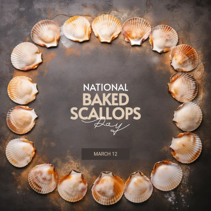 Copy of National Baked Scallops Day Template | PosterMyWall