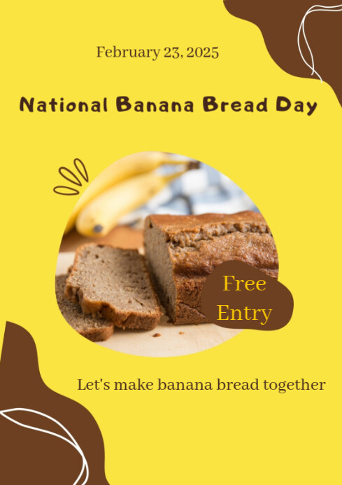 Plantilla de National Banana Bread Day | PosterMyWall