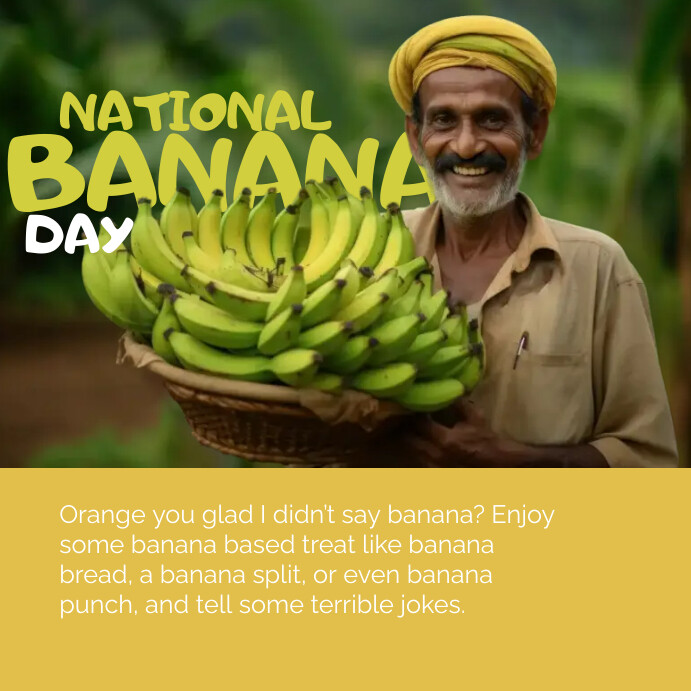Plantilla de National Banana Day Instagram Post | PosterMyWall