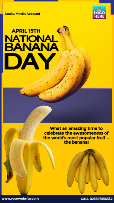 Copy of National Banana Day Template | PosterMyWall