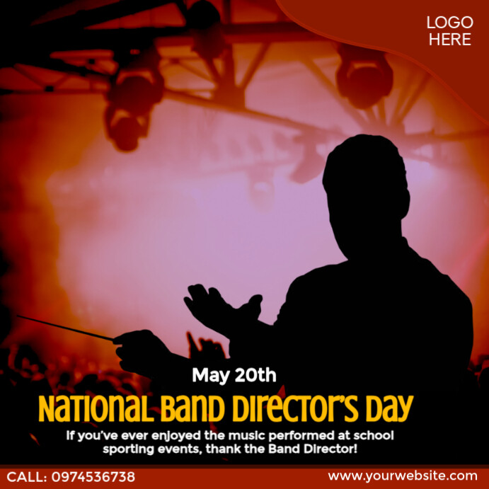 national band director’s day Template | PosterMyWall