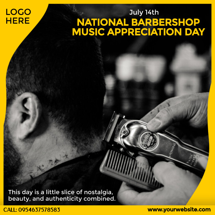 National Barbershop Music Appreciation Day Template | PosterMyWall