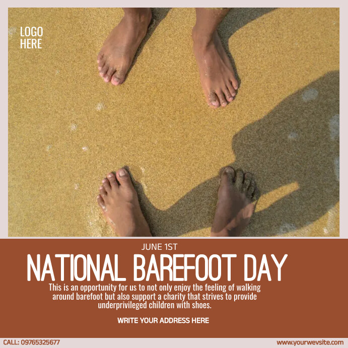 national barefoot day Template | PosterMyWall
