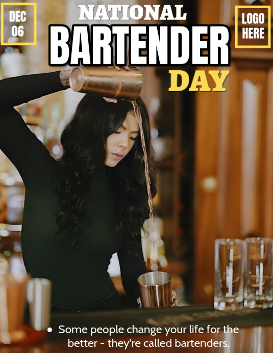 National bartender day Template | PosterMyWall