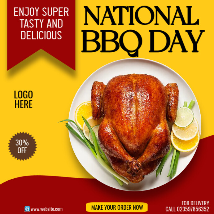 Copy of national bbq day | PosterMyWall