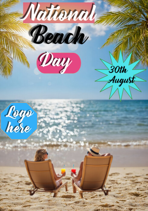 National beach day Template | PosterMyWall