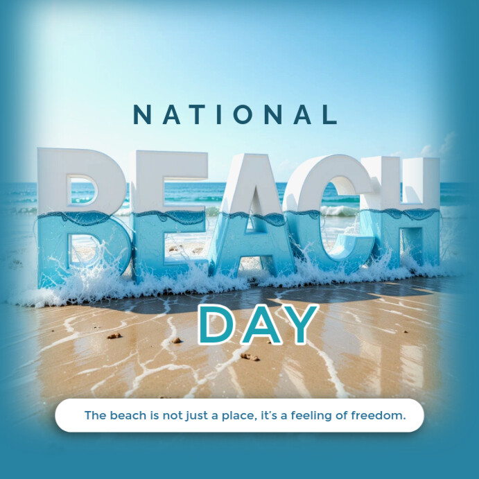 National beach day Template | PosterMyWall