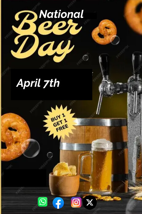 National beer day banner template | PosterMyWall