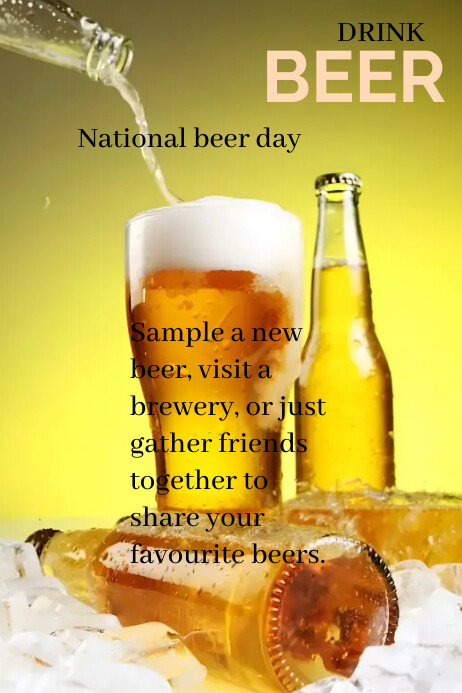 National beer day Template | PosterMyWall