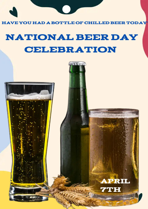 National beer day poster Template | PosterMyWall