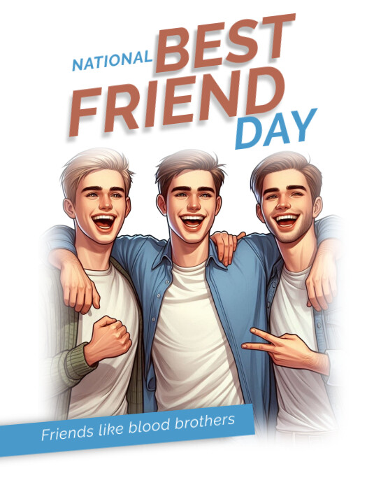 National best friends day Template | PosterMyWall