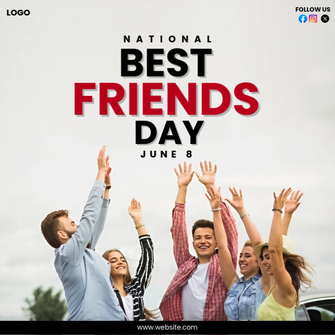 NATIONAL BEST FRIENDS TEMPLATE | PosterMyWall