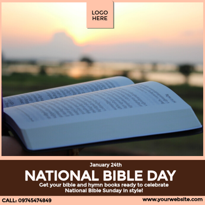 National Bible Sunday Template | PosterMyWall