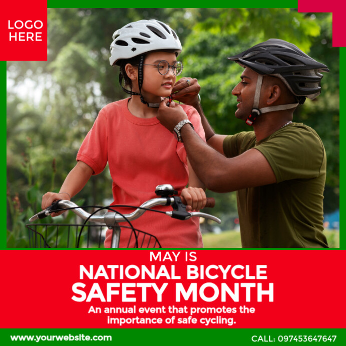 Copy of National Bicycle Safety Month | PosterMyWall