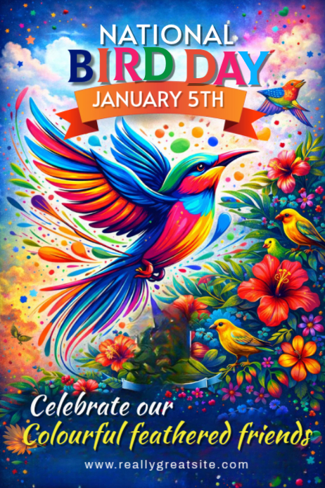 Plantilla de National Bird Day poster | PosterMyWall