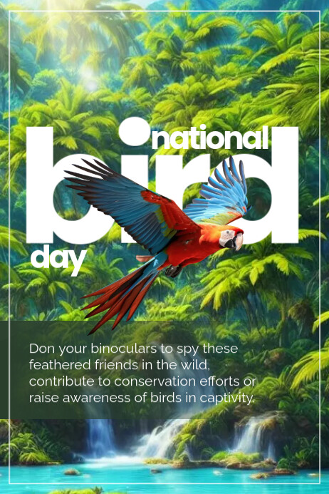 Plantilla de National Bird Day Poster | PosterMyWall