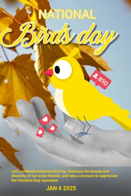 National Birds Day Celebration Template | PosterMyWall