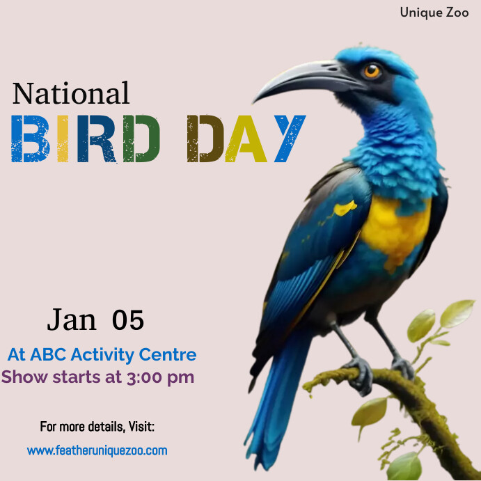 National birds day Instagram template | PosterMyWall