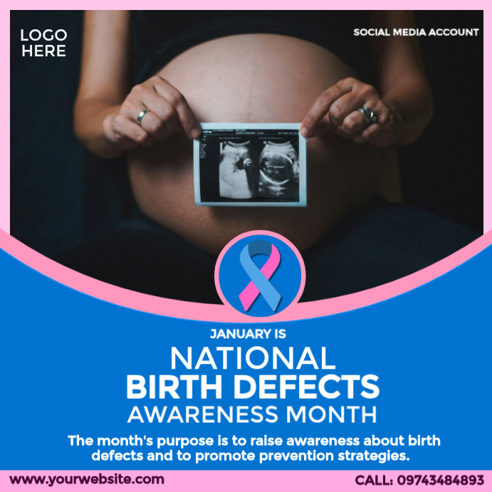 Copy of National Birth Defects Awareness Month | PosterMyWall