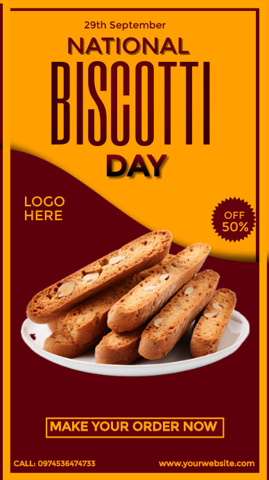 Copy of National Biscotti Day Instagram Story | PosterMyWall